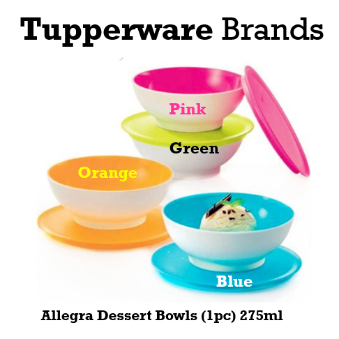 Tupperware Allegra Dessert Colourfull bowl 275ml | Shopee Philippines