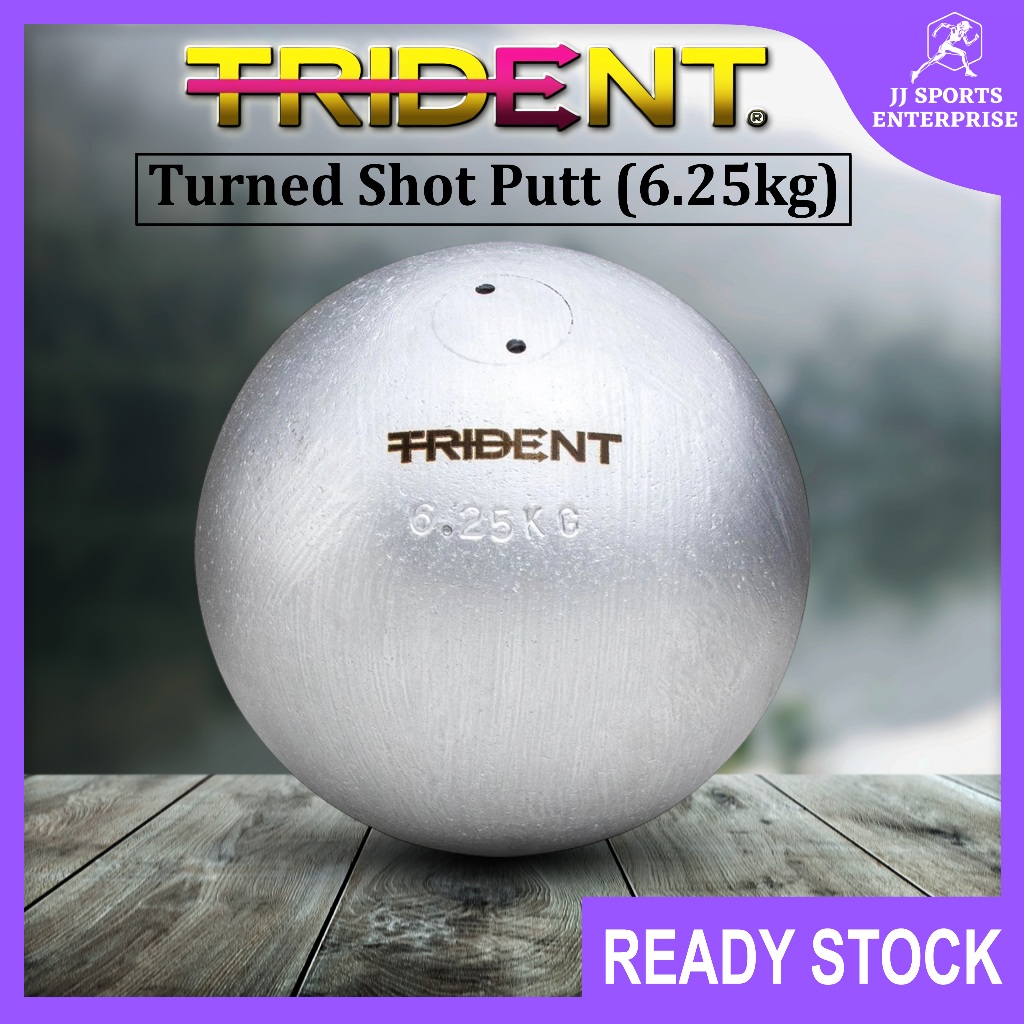 Trident Turned Shot Put Lontar Peluru (6.25kg) Trident Turned Shot Putt Steel Ball Bola Besi ...