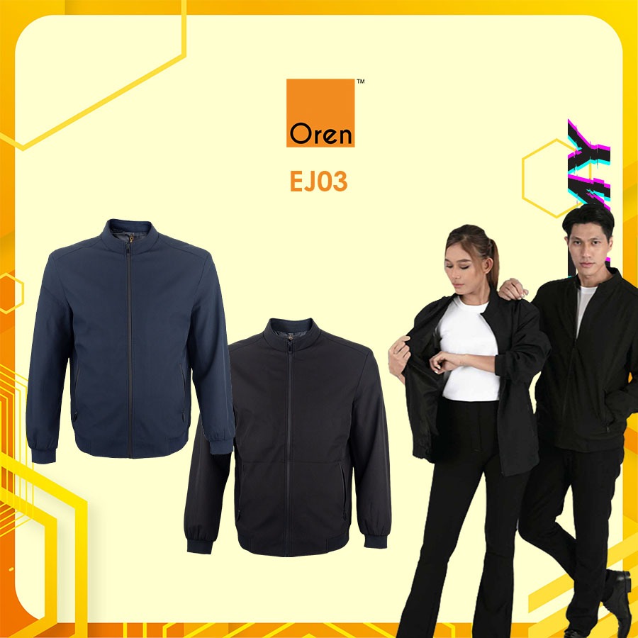 OREN SPORT EJ03 Full-Zip Executive Bomber Jacket Unisex High Density Polyester Work Corporate ...