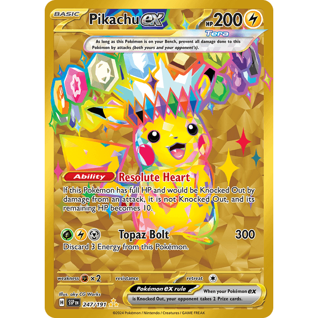 Pokemon Surging Sparks - Card Sticker Cover Not Official TCG Fits TnG ...