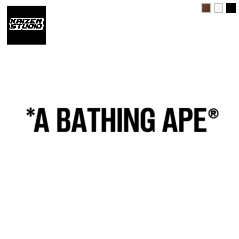 KAIZEN STUDIO A Bathing Ape Wording Bape Outdoor Japan Vinyl Decal Car ...