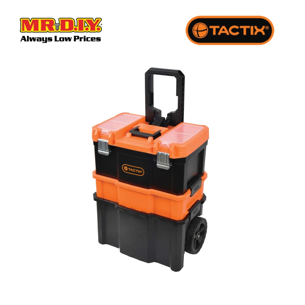 TACTIX Modular 3-in-1 Rolling Toolbox (L50cm x W32cm x H66cm) | Shopee Philippines