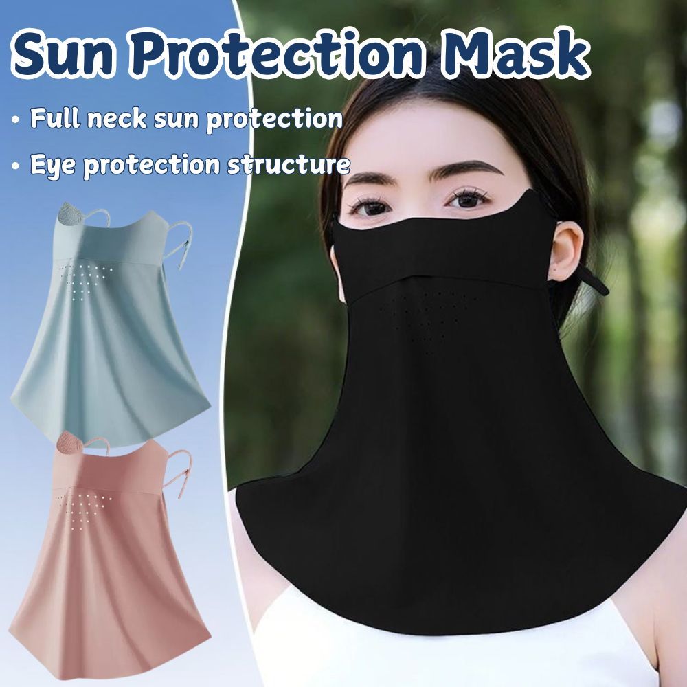 Summer Sun Protection Mask Breathable Mask Full Face Neck Protection ...