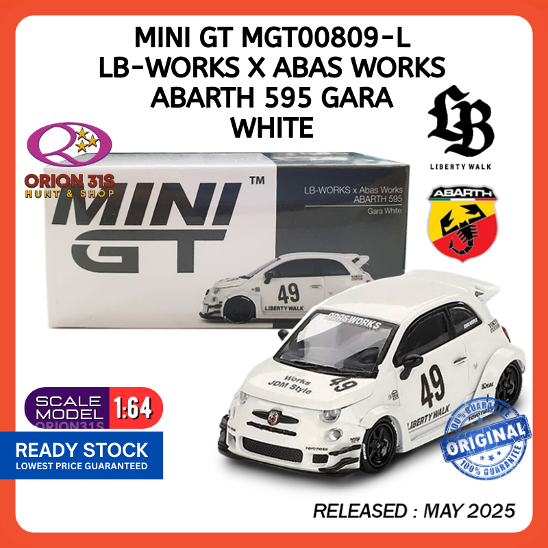 Mini GT 809 LB-WORKS x Abas Works ABARTH 595 Gara White LHD MGT00809-L ...