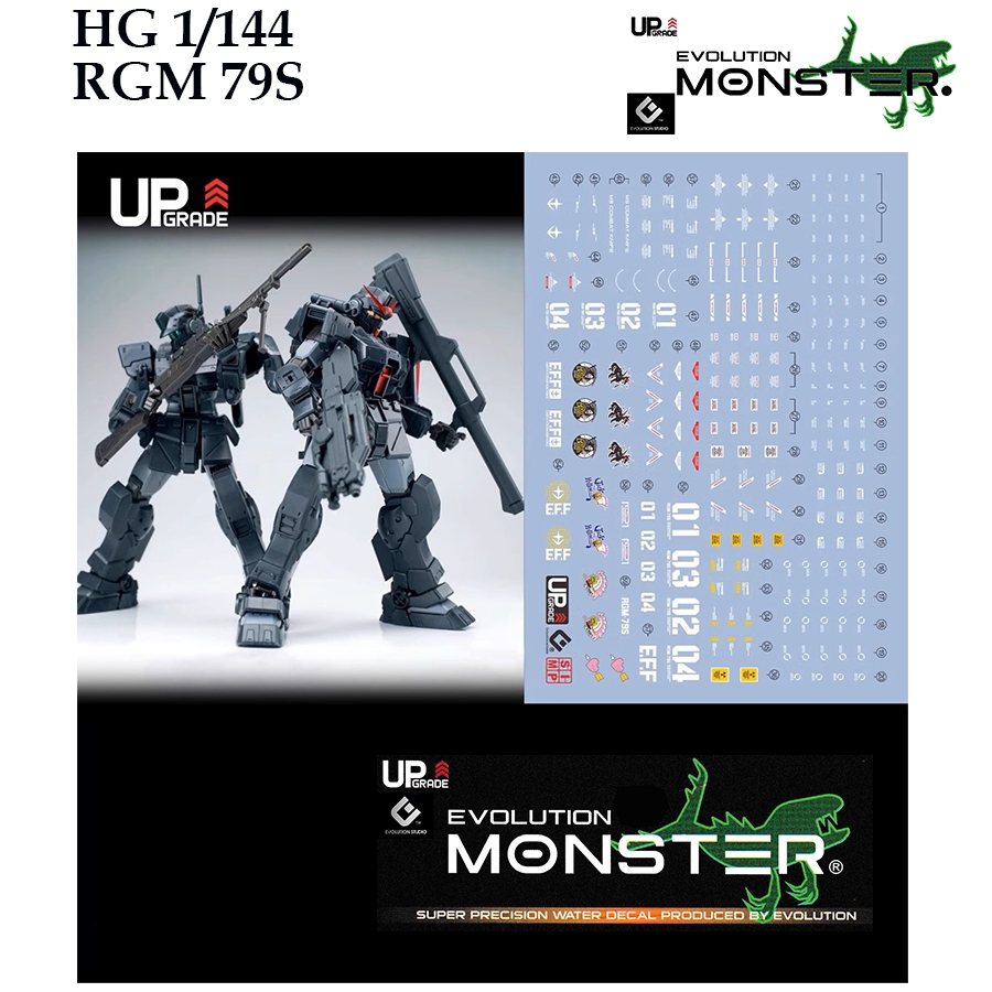 [MONSTER ] HGRGM HG 1/144 RGM-79S GM SPARTAN GUNDAM WATER SLIDE DECAL | Shopee Philippines