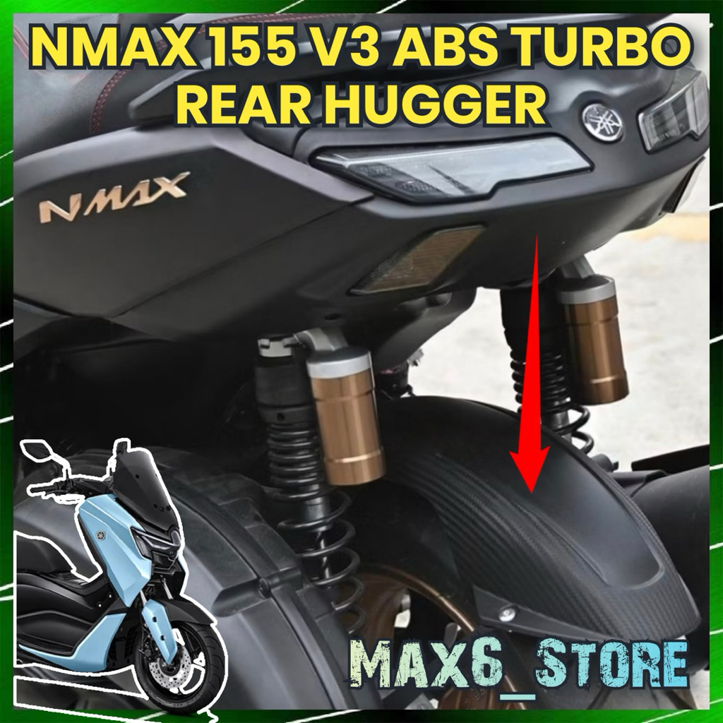 YAMAHA NMAX155 V3 REAR HUGGER NMAX V3 REAR FENDER MUDGUARD MUDFLAP ...