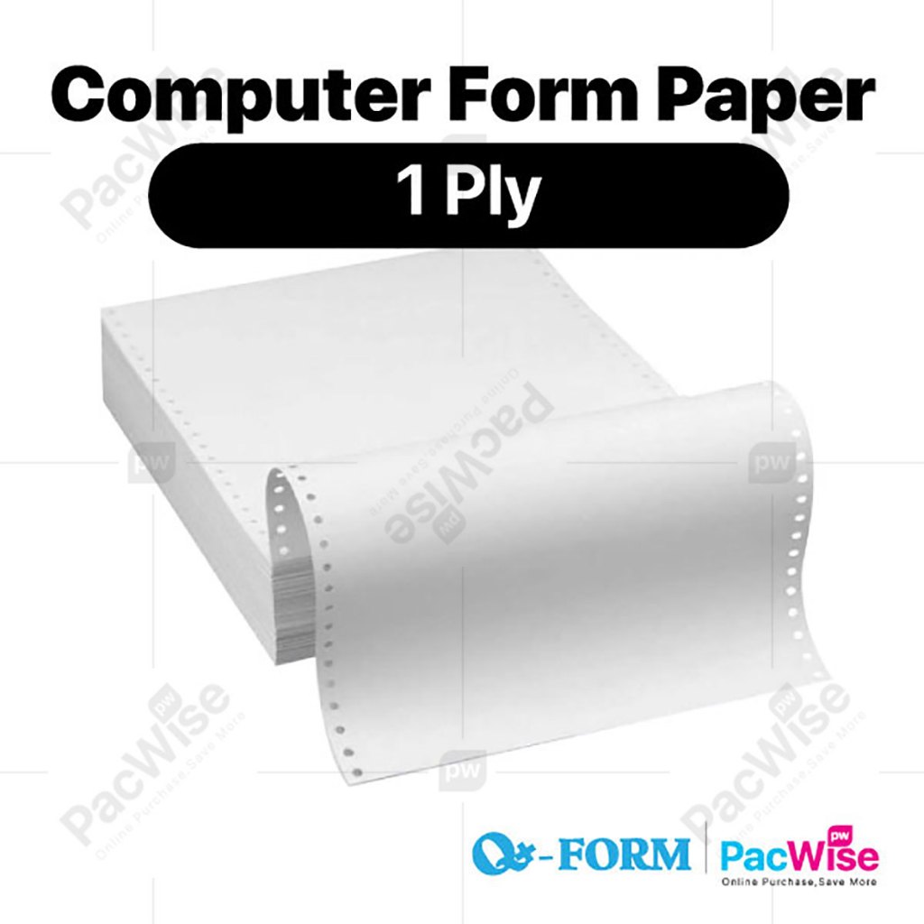 1 Ply Computer Form/QForm/Kertas Komputer/9.5" x 11" (1 Box) | Shopee ...