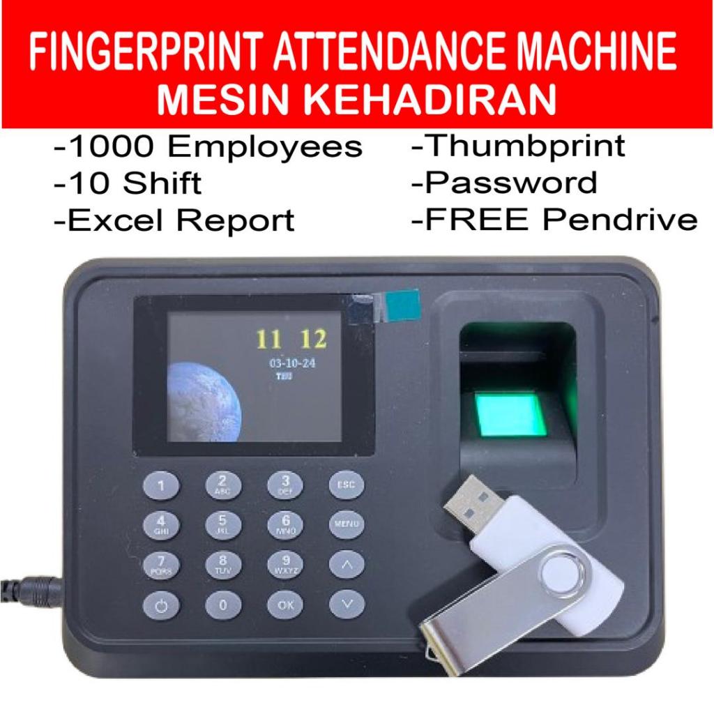SAMEDAY Delivery Fingerprint Thumbprint Attendance Machine Mesin ...