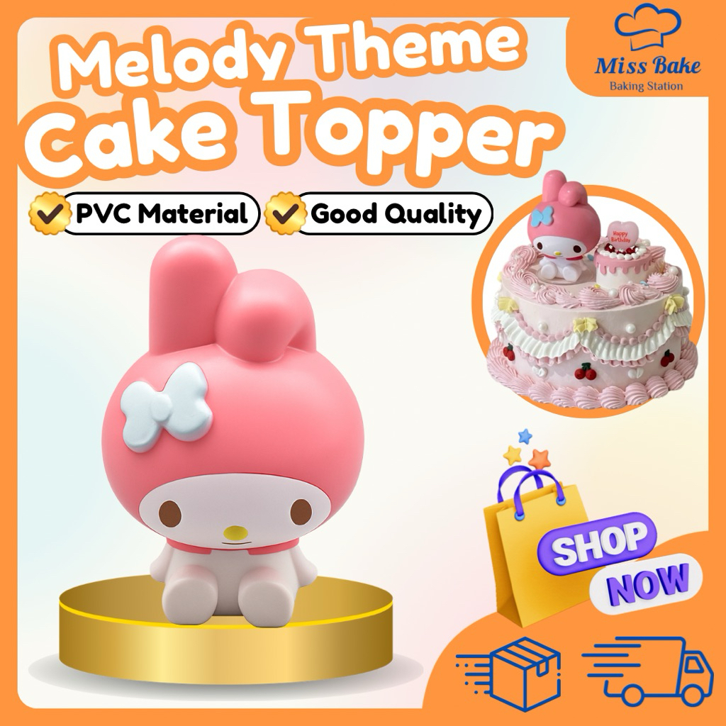 MISS BAKE Hiasan Kek Melody Theme Cake Topper Birthday Cake Decoration ...