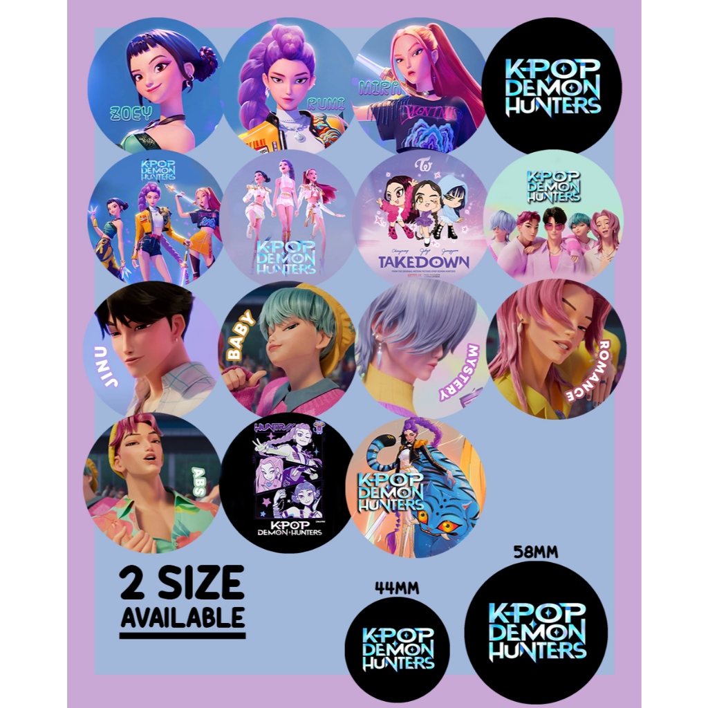 KPOP DEMON HUNTERS BUTTON BADGES | Shopee Philippines