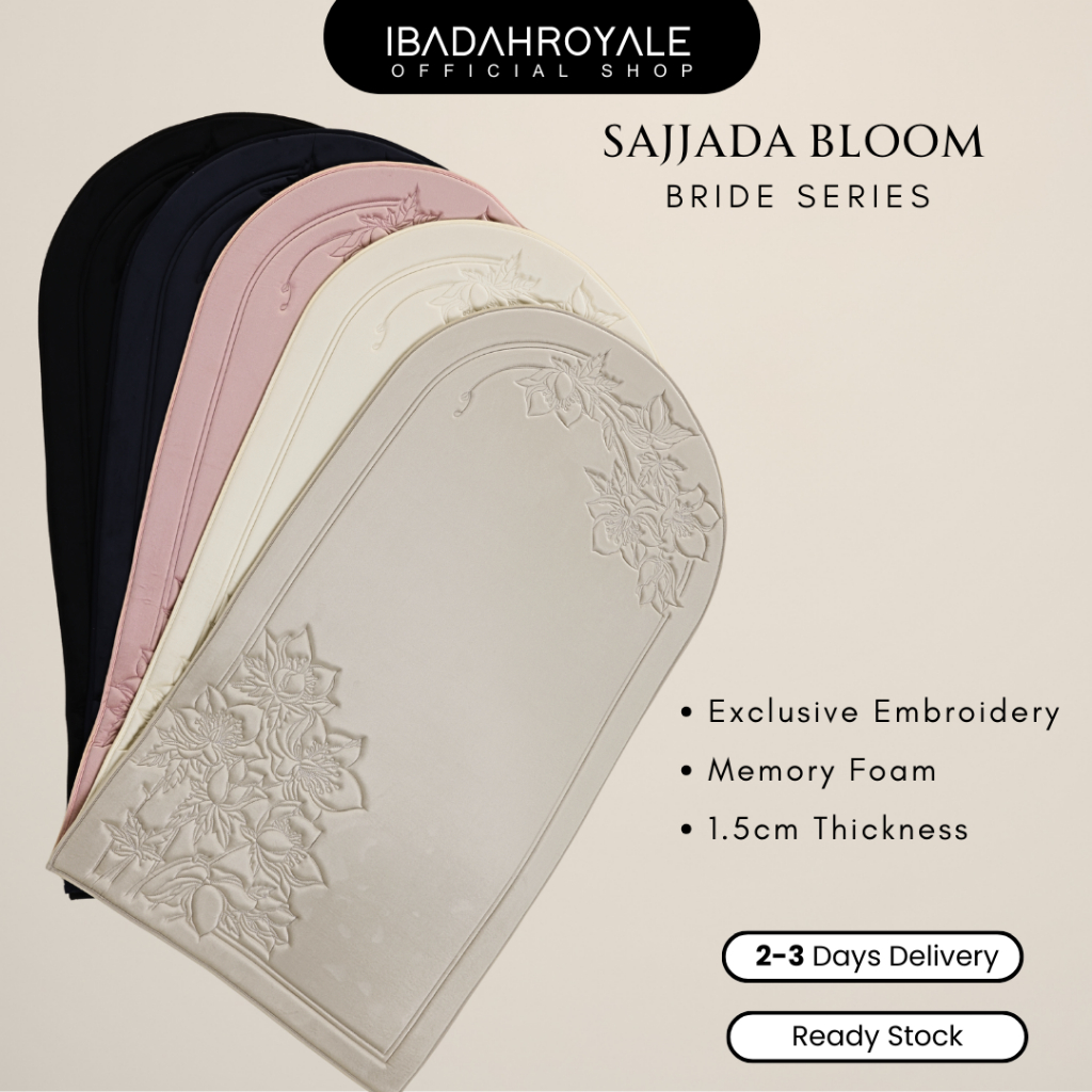 ROYALE SAJJADA BLOOM SEJADA SJADAH THICK GRAIN DELIVERY EMBROIDERY ...