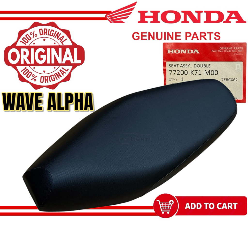 WAVE ALPHA DOUBLE SEAT COMP MOTOR CUSHION TEMPAT DUDUK KUSYEN | Shopee ...