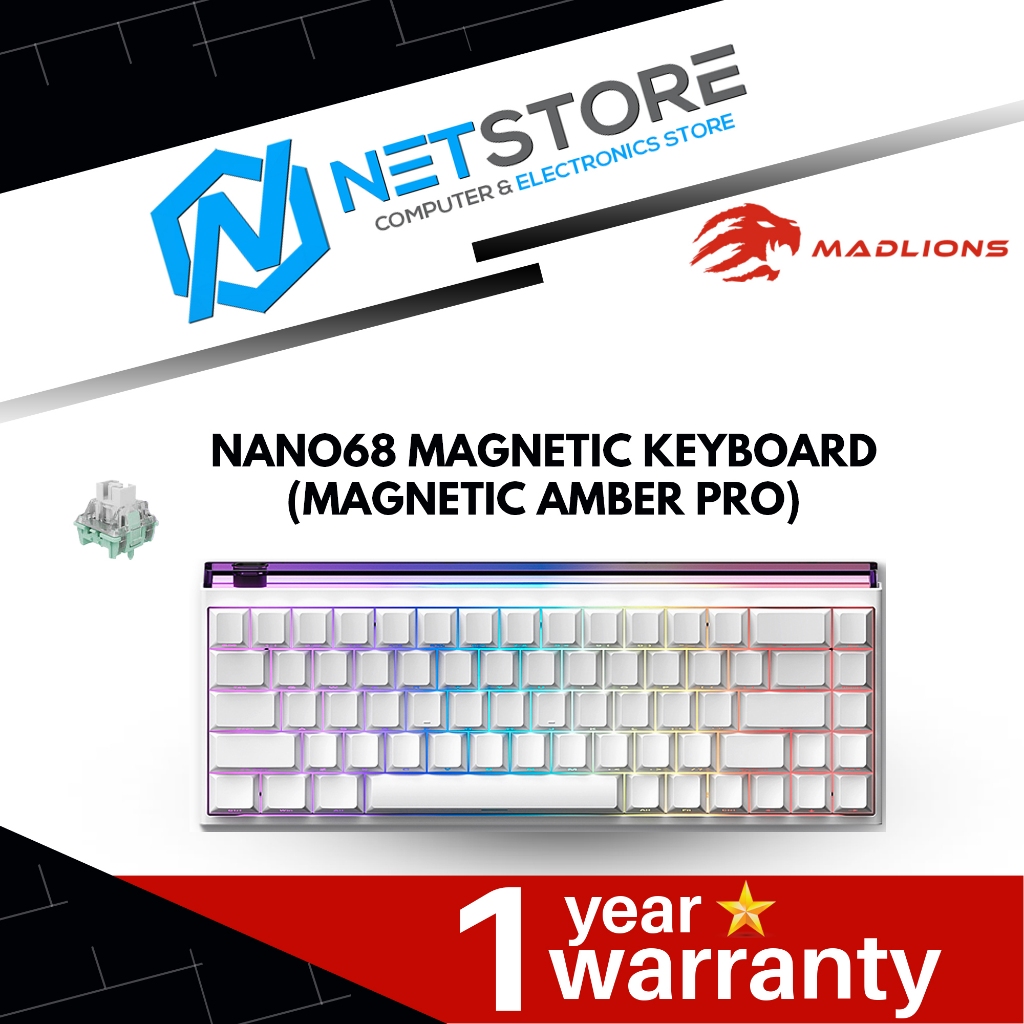 MADLIONS NANO68 MAGNETIC KEYBOARD - MAGNETIC AMBER PRO - 6977700930897 ...