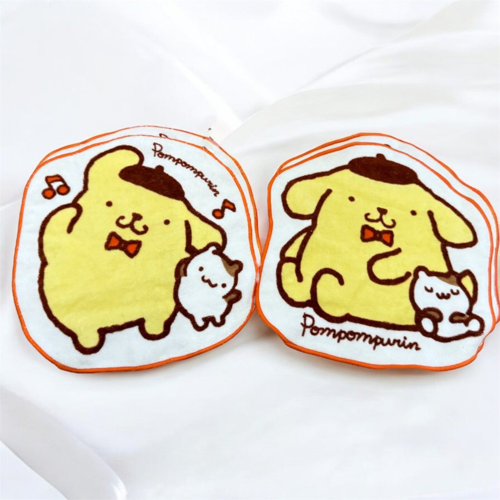 JAPAN Sanrio Pompompurin Cute Handkerchief / Face Towel 23 x 25cm ...
