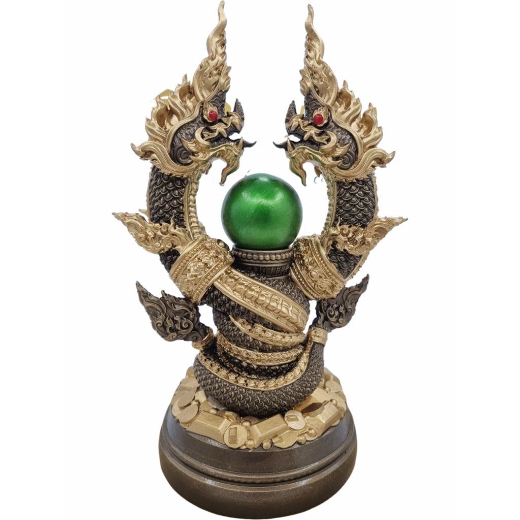 Double-Headed Water Dragon God phaya nak 100% Namphi Iron Ore Casting ...