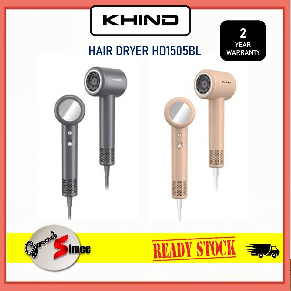 KHIND ILLUMINA Lite BL DC High Velocity Hair Dryer HD1505BL | Shopee ...