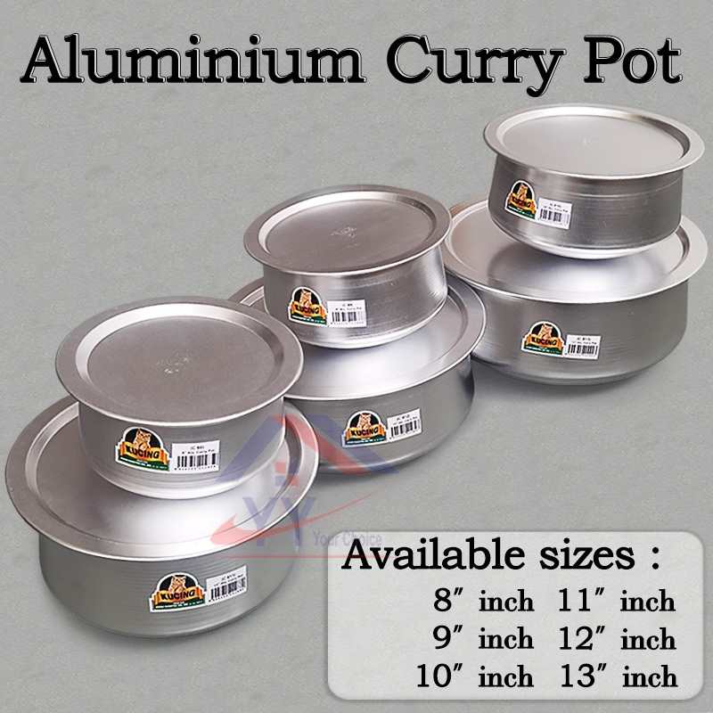 Kucing Brand Aluminium Indian Curry Pot (Round Bottom)/Periuk Kari ...