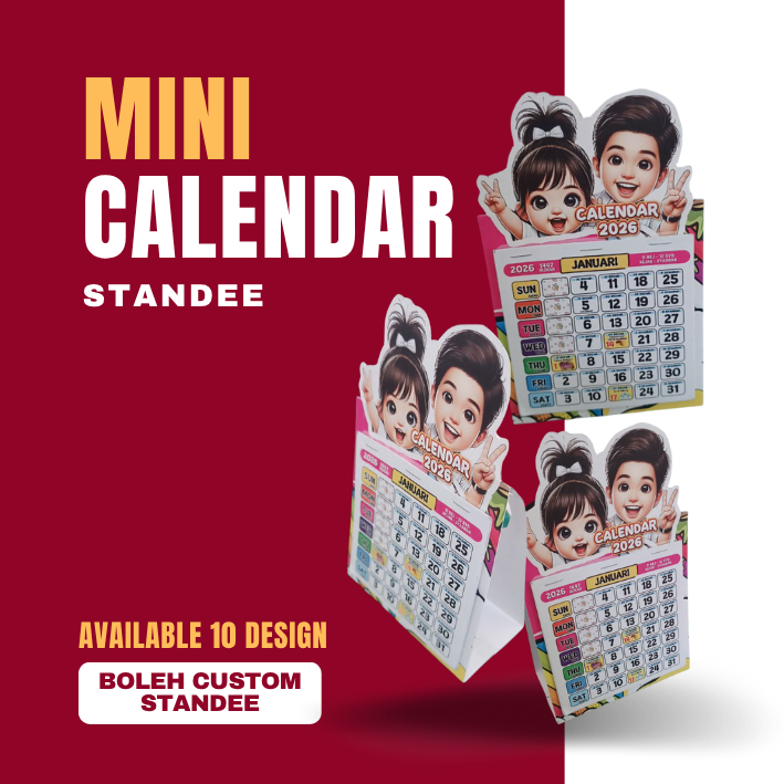 MINI CALENDAR STANDEE 2026 Boleh Custom Standee Comel & Cute! | Shopee ...