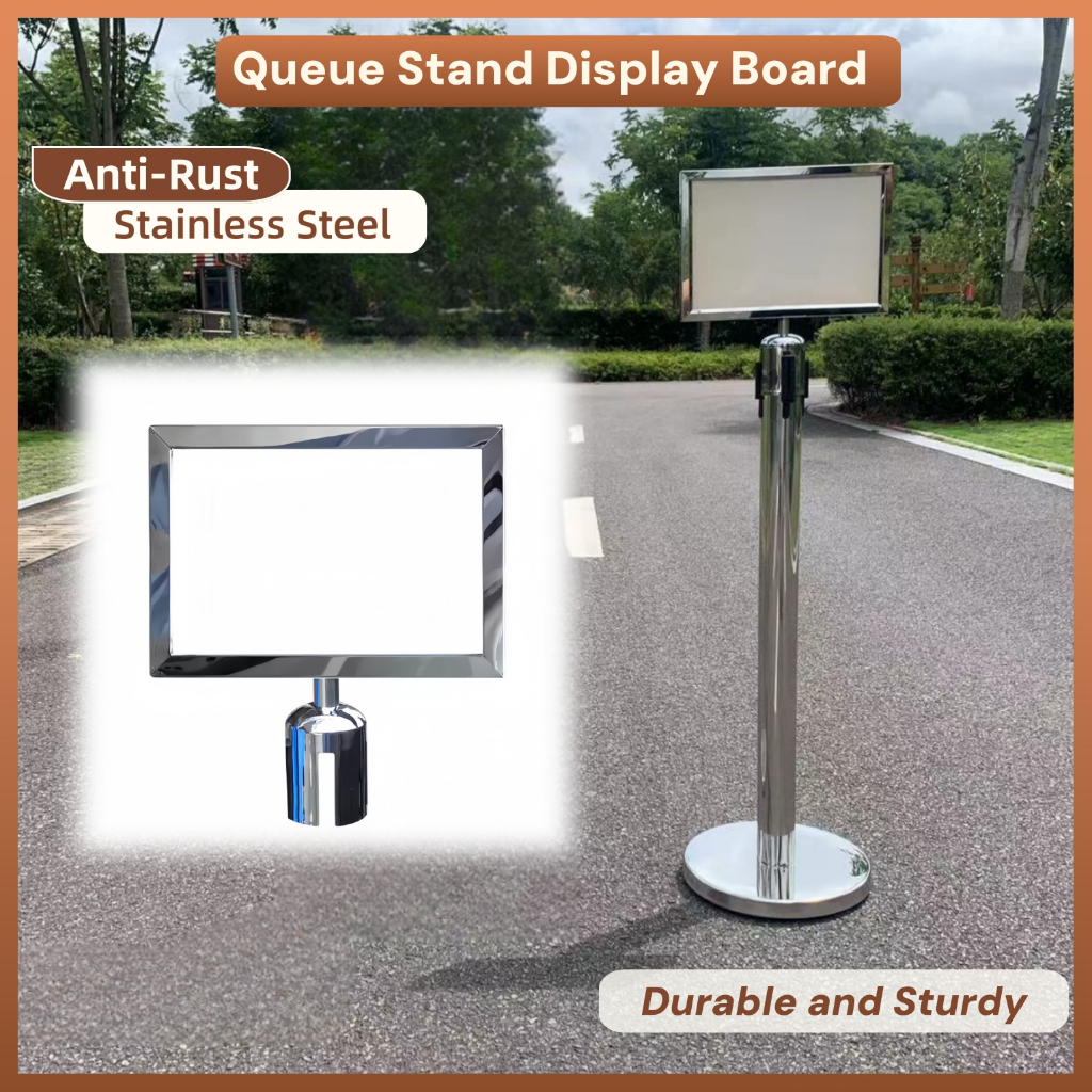 Queue Stand Signboard Display Frame A4 A3 Queue Up Pole Display Board ...