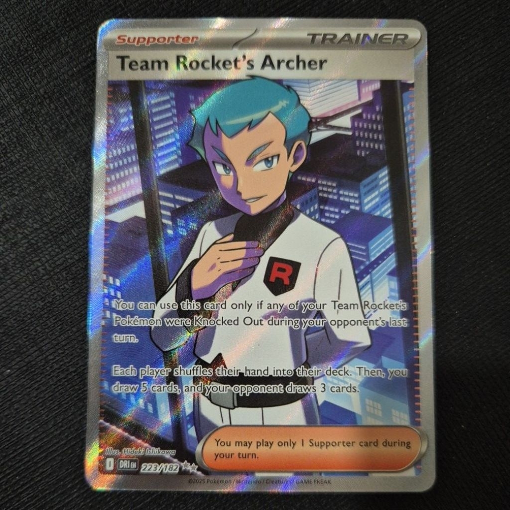 Pokemon Card TCG : SV10 Destined Rivals Trainer: Team Rocket's Archer 223/182 Full Art Pokemon ...