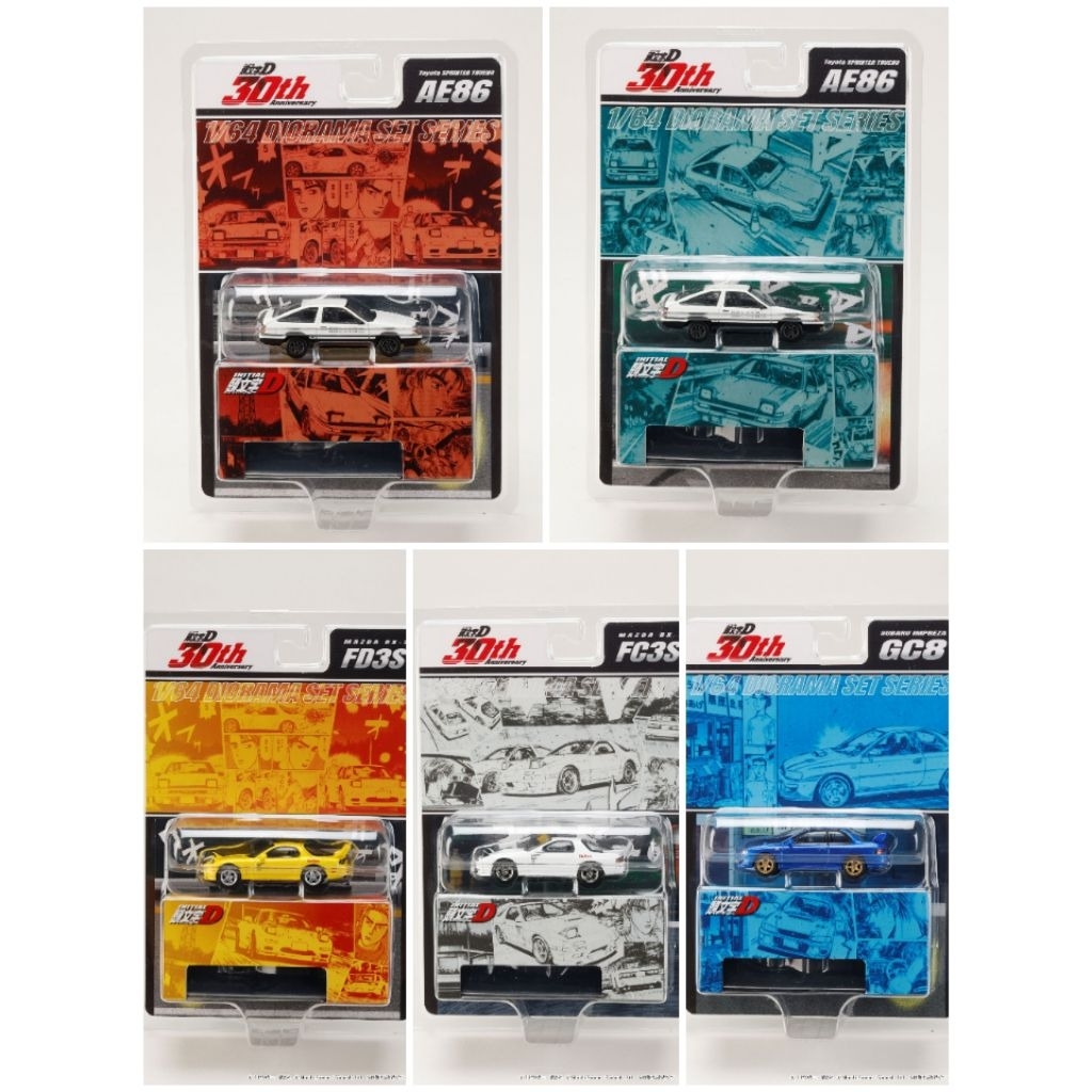 1/64 Hobby Japan Initial D 30th Anniversary AE86 / FD3S / FC3S / GC8 ...