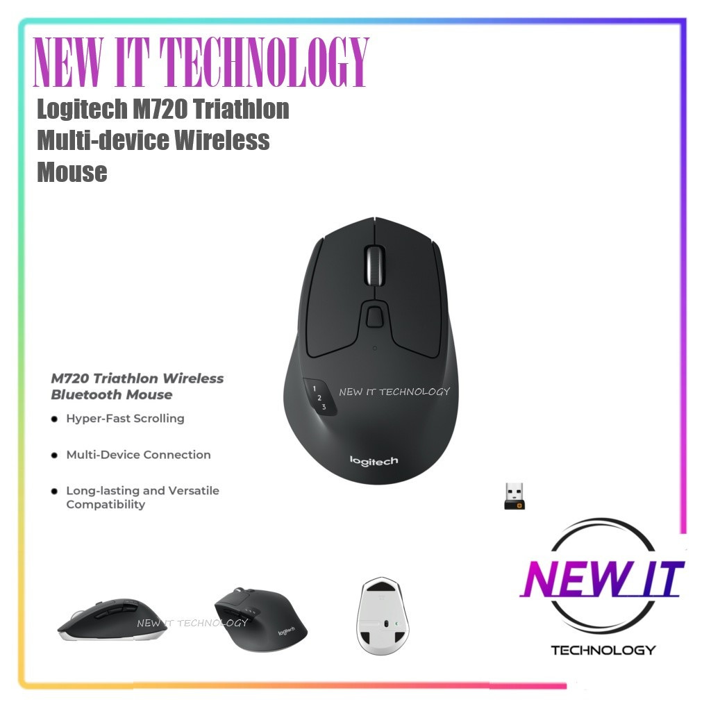 Logitech M720 Triathlon Bluetooth + USB 1000dpi Optical Right Handed ...