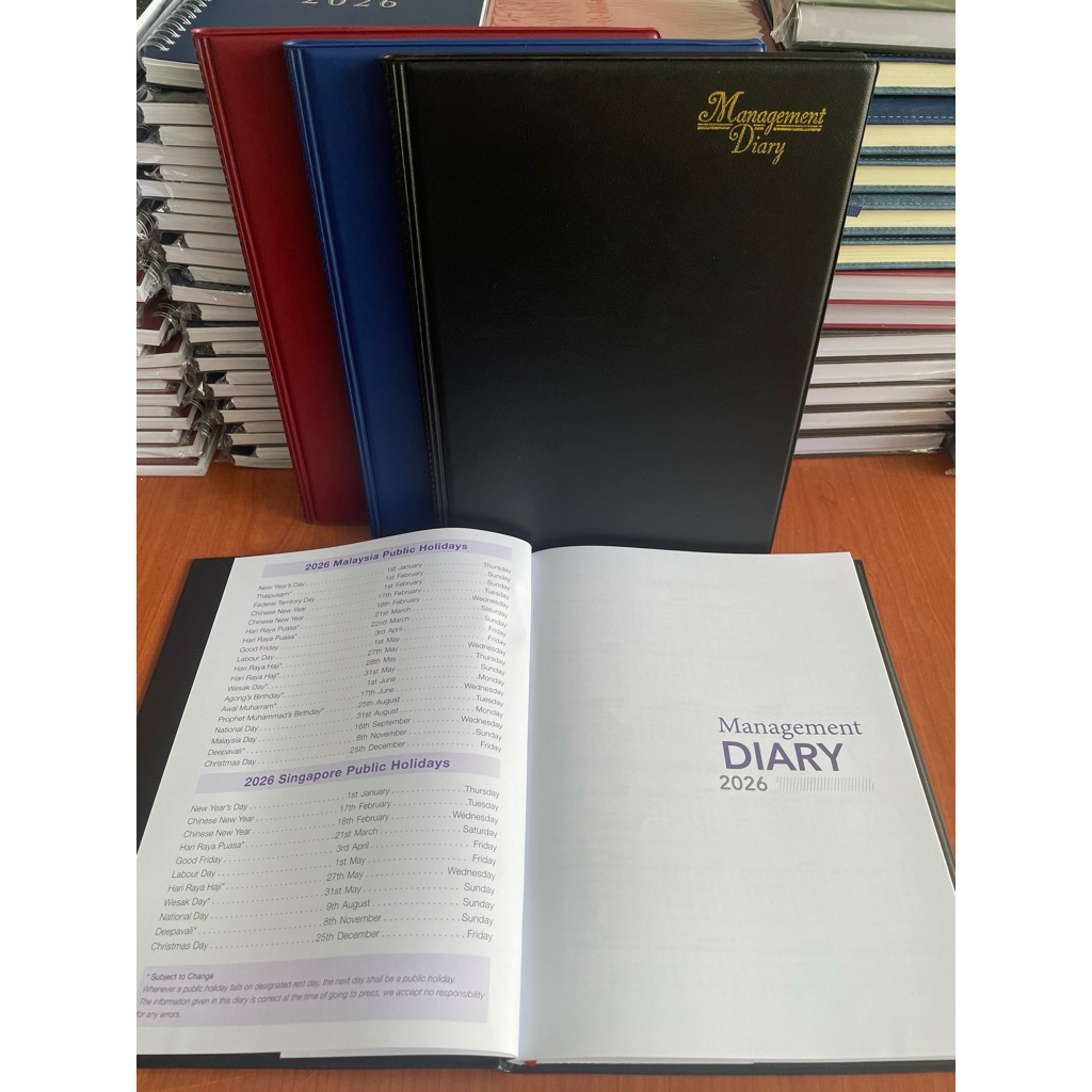 Management Diary 2026 B4 Size Management Diary PVC Hard Cover 2026 ...