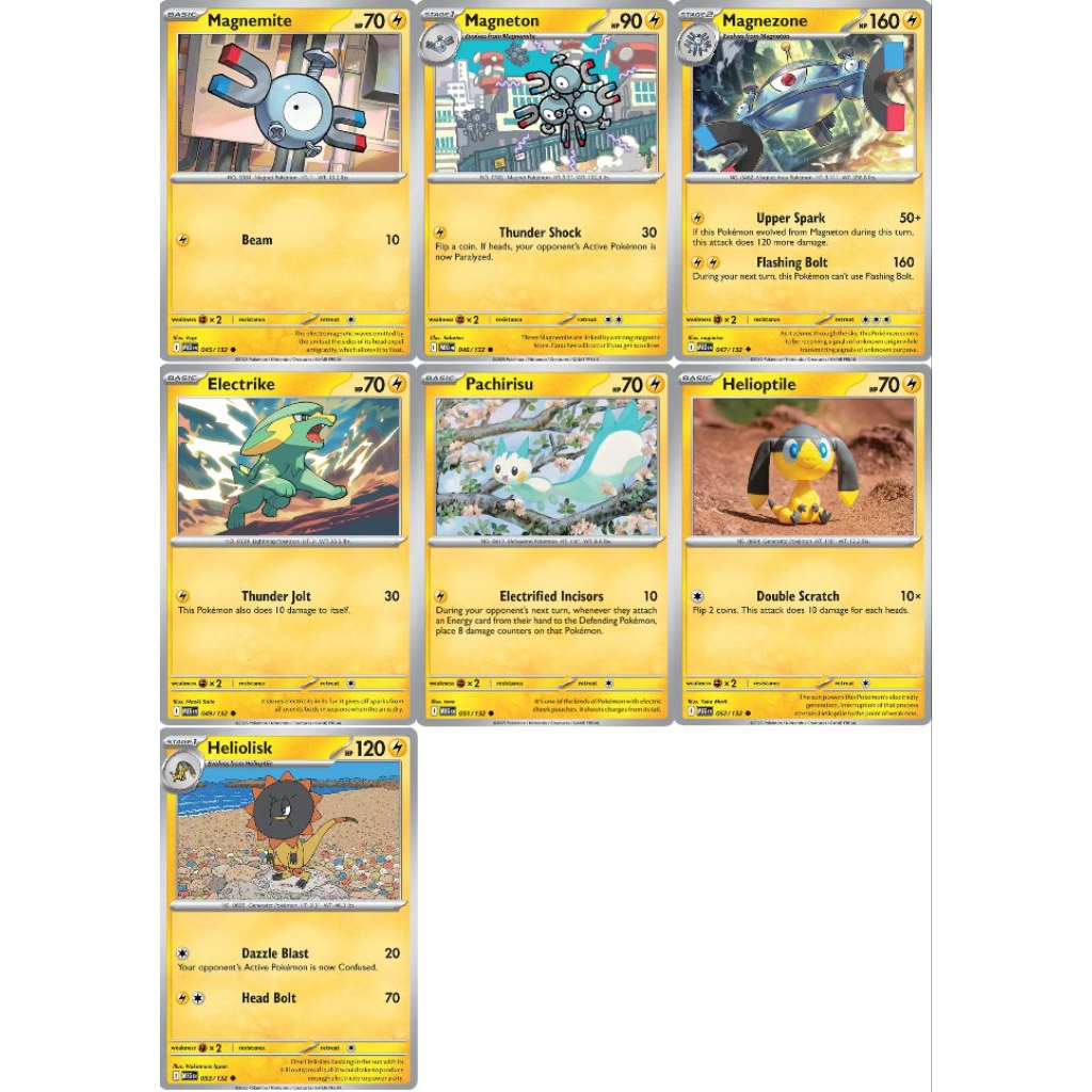 POKÉMON PTCG ME01 Mega Evolution Lightning Psychic FIGHTING C,UC 045 ...