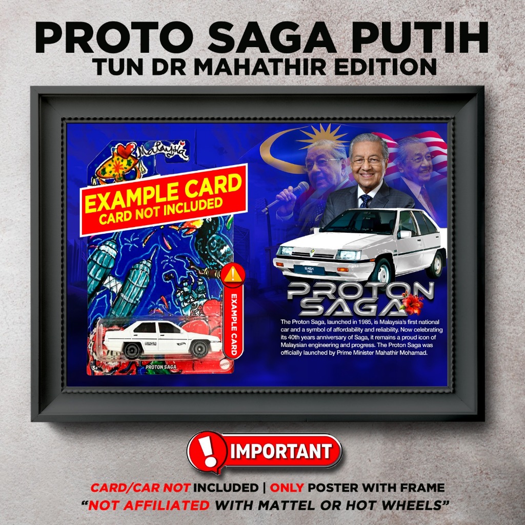 Diecast Proton Saga White Bird Frame with Poster | Shopee Philippines