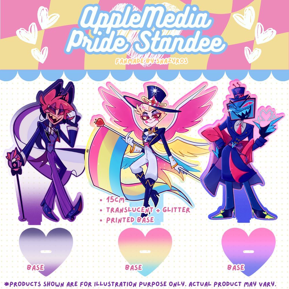 Hazbin Hotel AppleMedia Pride 12-15cm Standee Translucent Glitter ...