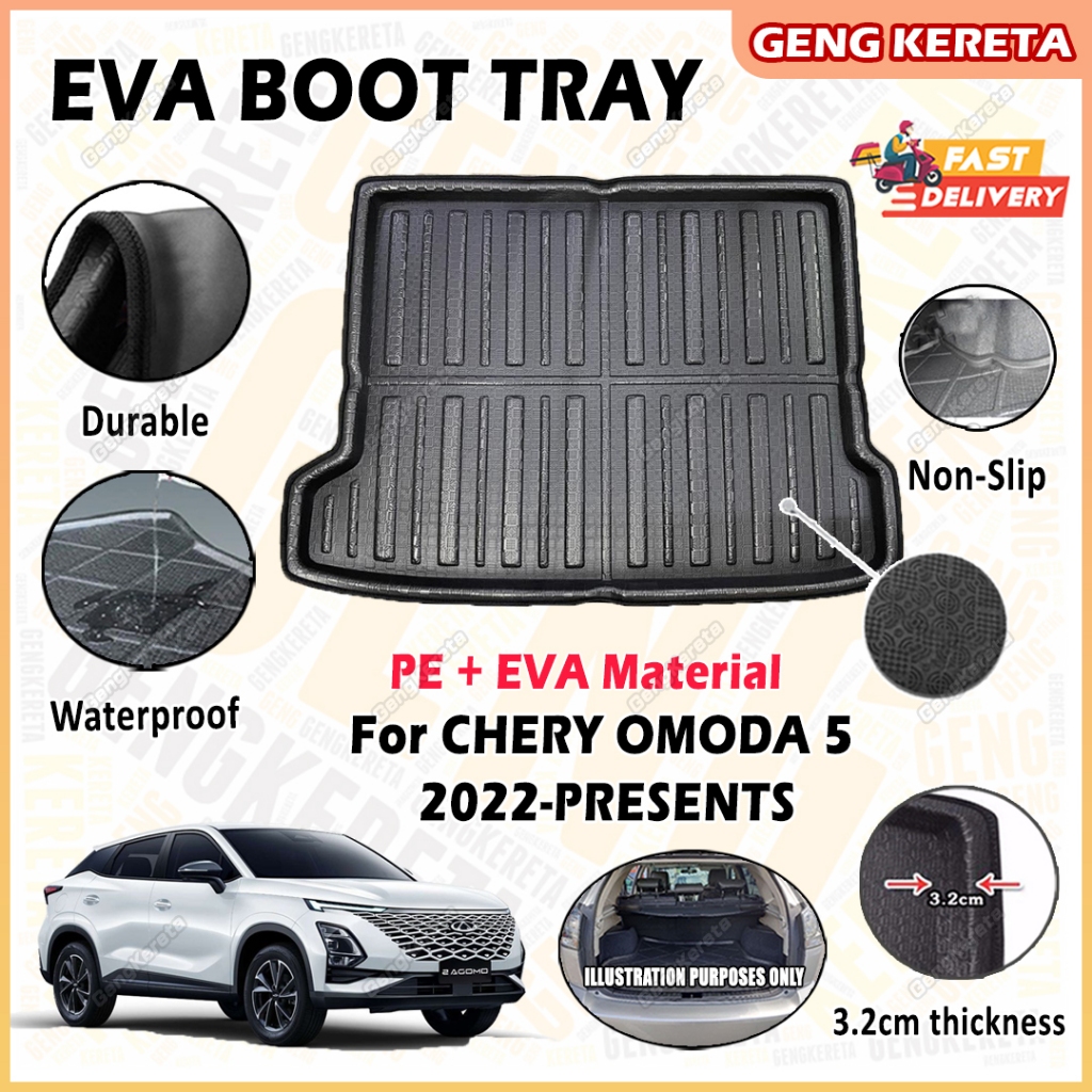 For CHERY OMODA 5 2022-PRESENTS EVA Copolymer Car Boot Tray Luggage ...