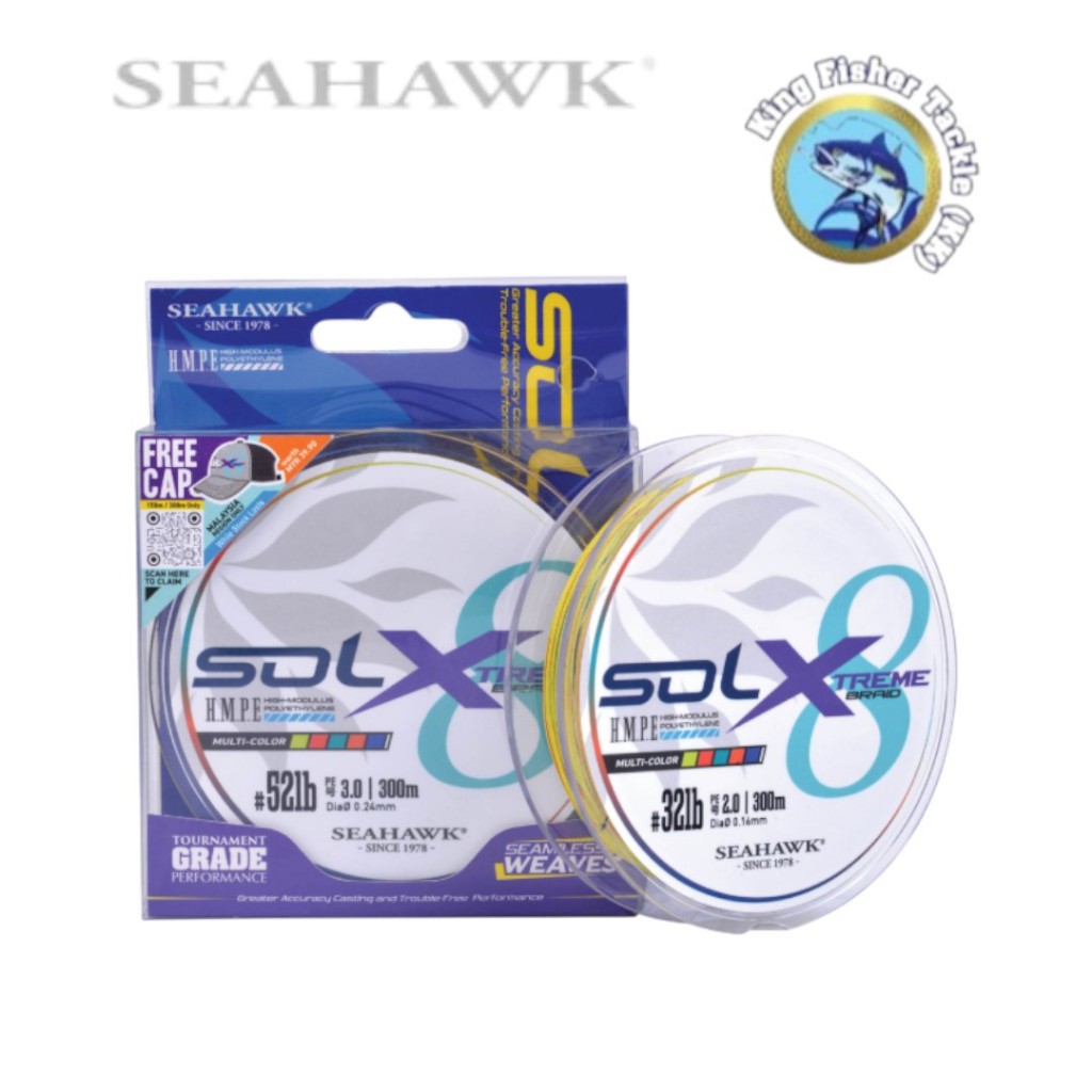 SEAHAWK SOL X8 XTREME BRAIDED LINE (MULTI-COLOR / FLUO YELLOW) | Shopee ...