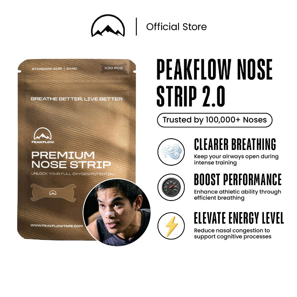 Peakflow Nose Strip 2.0 Viral Bulletproof Adhesive Instant Airflow Boost Performance Breathe ...