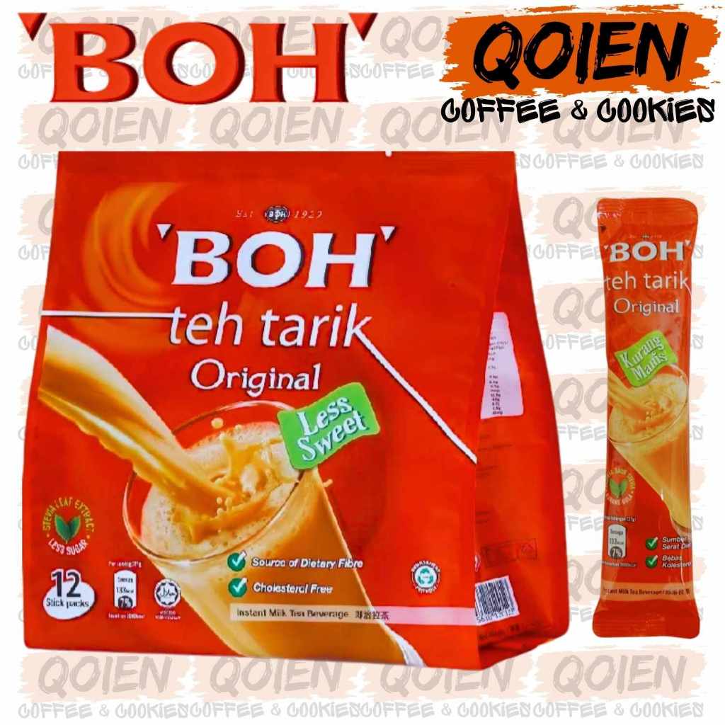 BOH INSTANT LESS SWEET TEH TARIK INSTANT MILK TEA DRINK / PACK 12 ...