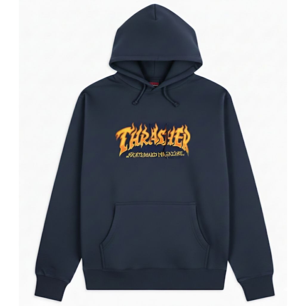 Thrasher Fire Logo Hoodie - Navy | Shopee Philippines