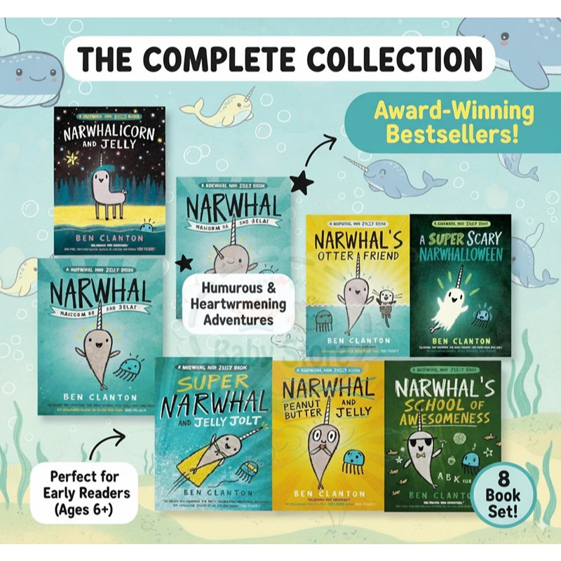 Narwhal and Jelly Series 8 Books Collection Set | Shopee Philippines