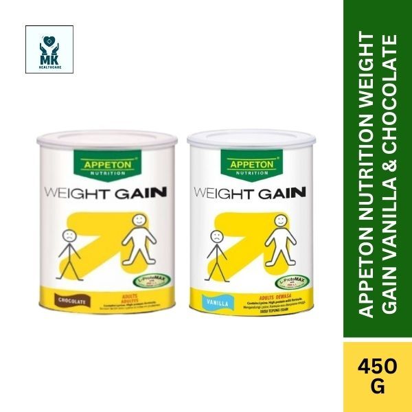 APPETON ADULT WEIGHT GAIN VANILLA & CHOCOLATE 450G | Shopee Philippines