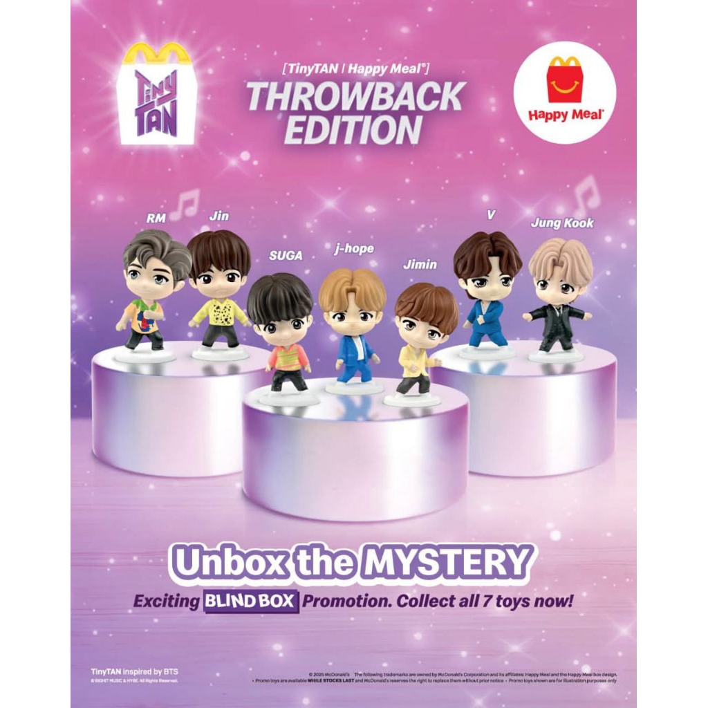 TinyTAN x Happy Meal Blind Box BTS Bangtan Boys Figure Throwback ...