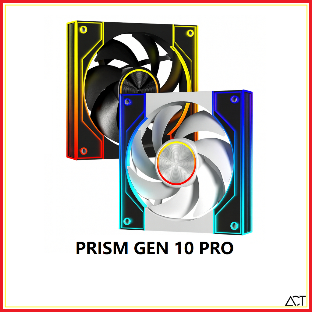 Prism GEN10 PRO Black / White 5V ARGB 3Pin PWM 4Pin 12CM Casing Fan ...