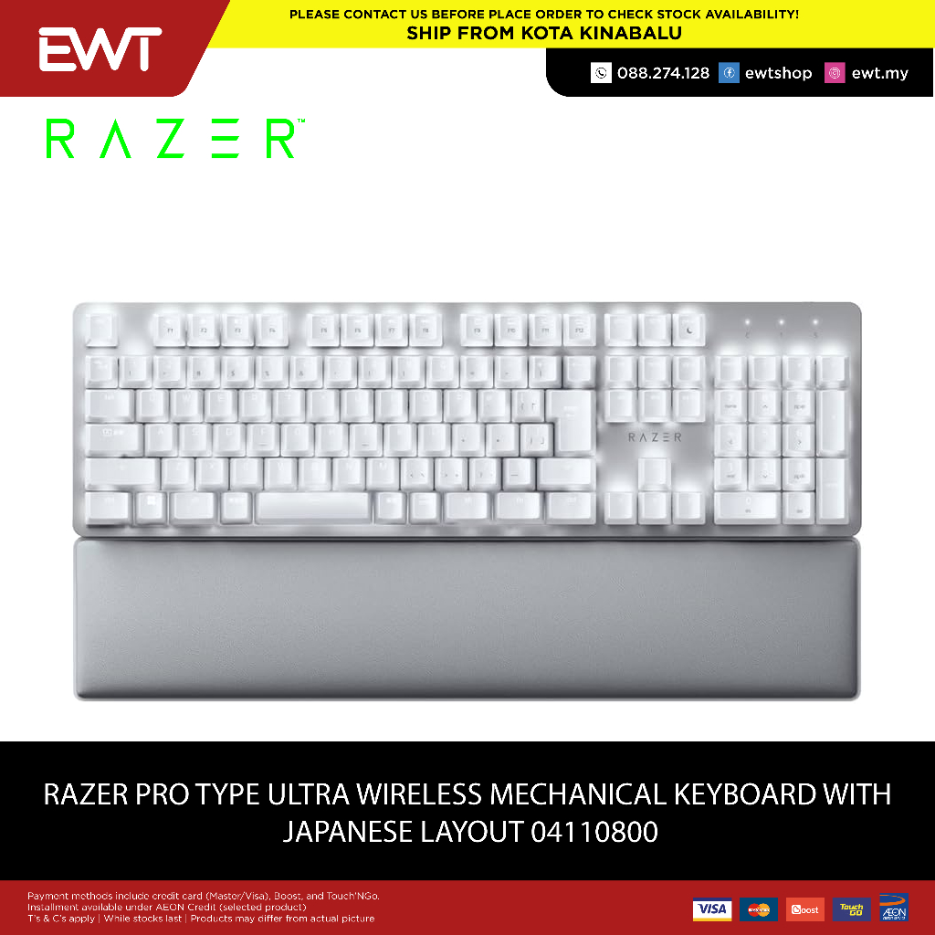 RAZER PRO TYPE ULTRA MECHANICAL KEYBOARD - JAPANESE LAYOUT 04110800 ...
