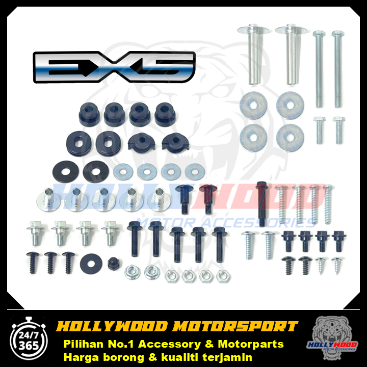 EX5 BODY COVER SCREW FULL COMPLETE SET BODY + BUSH LEG SHIELD + HANDLE ...