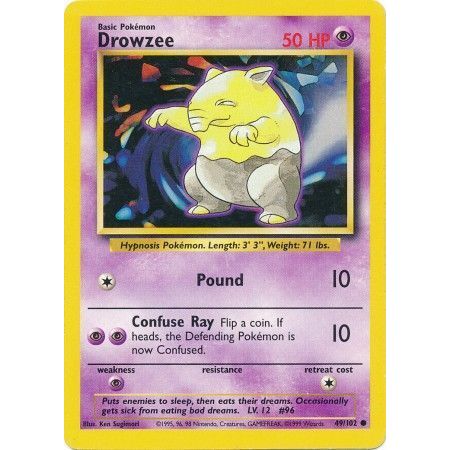 Pokémon TCG - Drowzee - 49/102 - Common Unlimited | Shopee Philippines