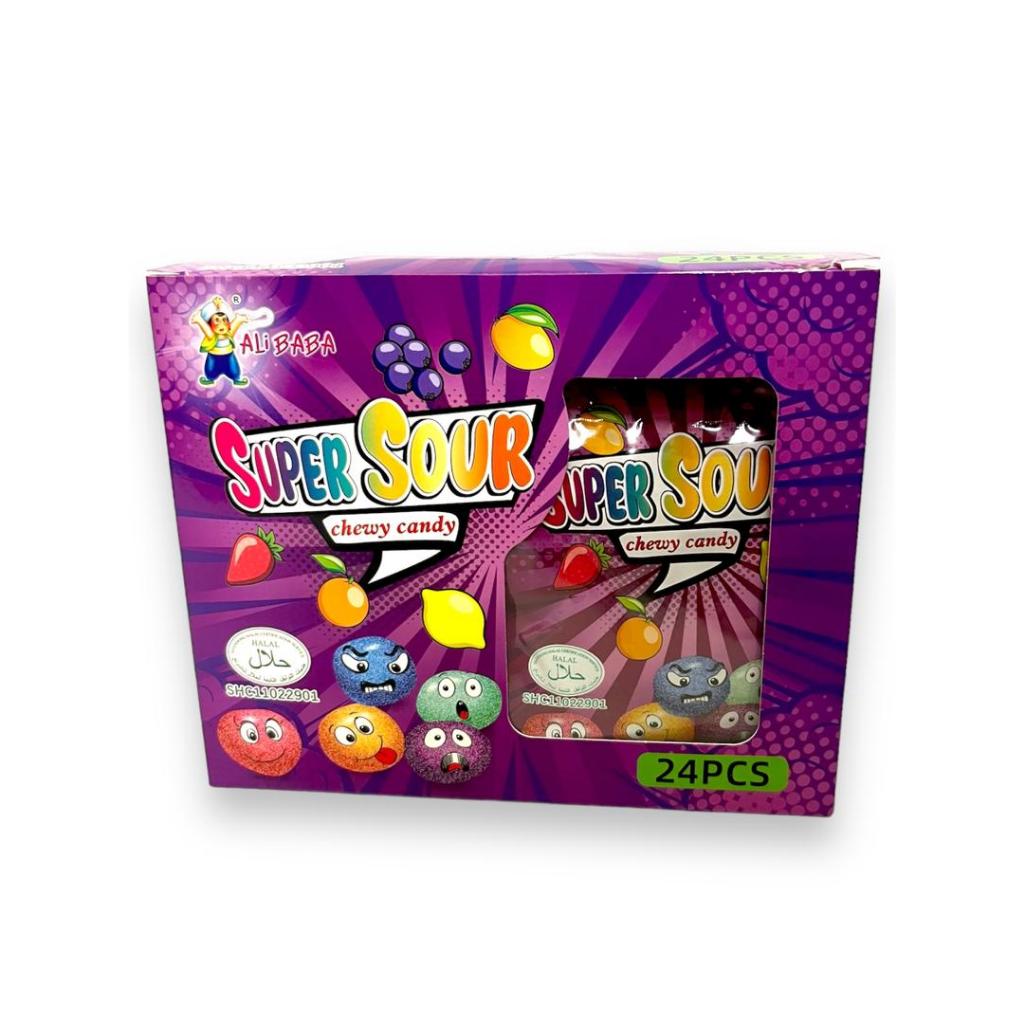 30 Pcs Alibaba Super Sour Chewy Candy Mix Fruit Flavour HALAL | Shopee ...