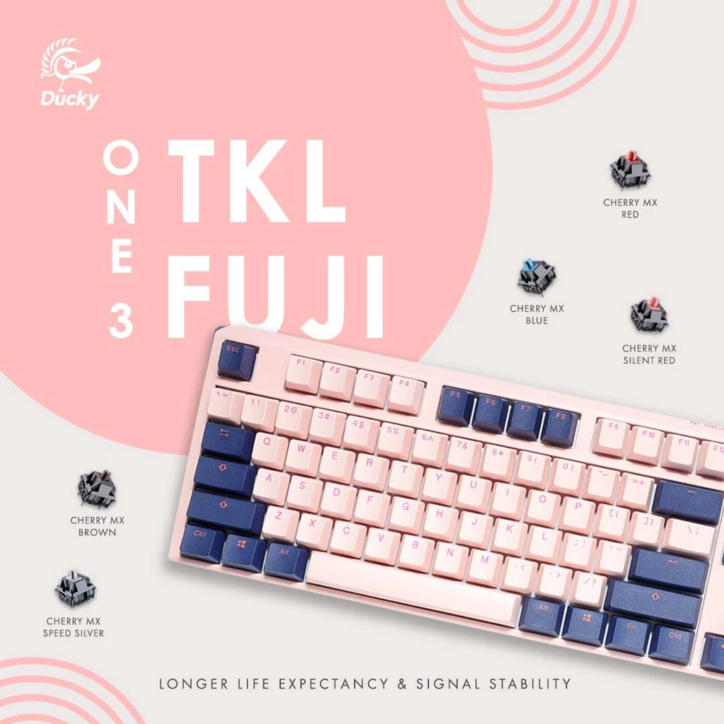 Ducky One 3 TKL Fuji - Hotswap Double Shot PBT QUACK Tenkeyless ...