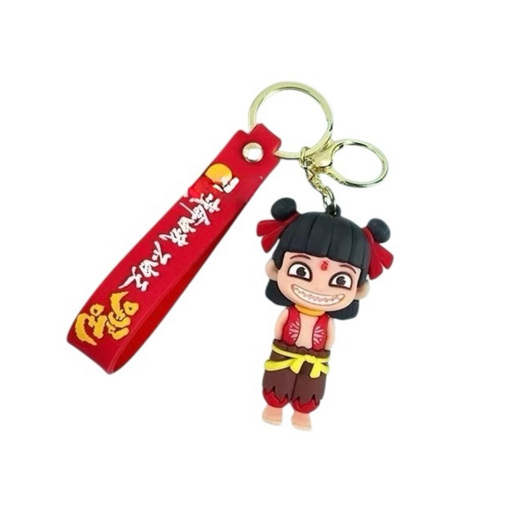 NEJA Kuromi Nezha keychain 3D animal cute taiyi Ao Bing nezha 2 Key ...