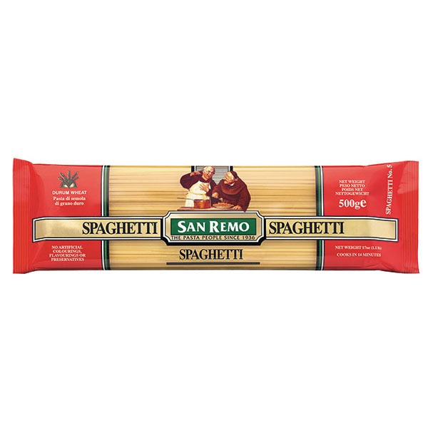 Spaghetti Pasta SAN REMO Halal 500g | Shopee Philippines
