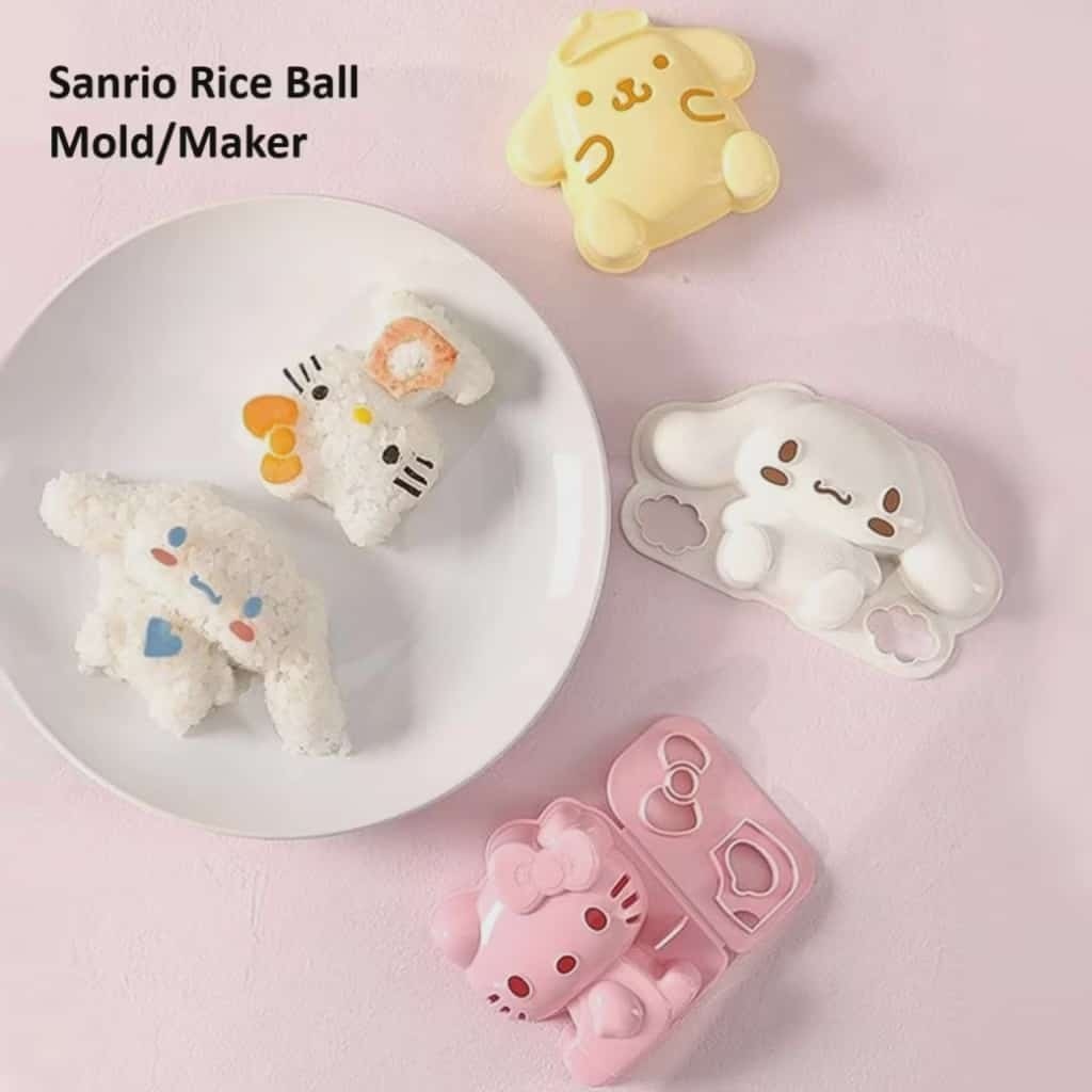 Sanrio Hello Kitty Rice Ball Mold Anime Characters Cinnamo Roll ...