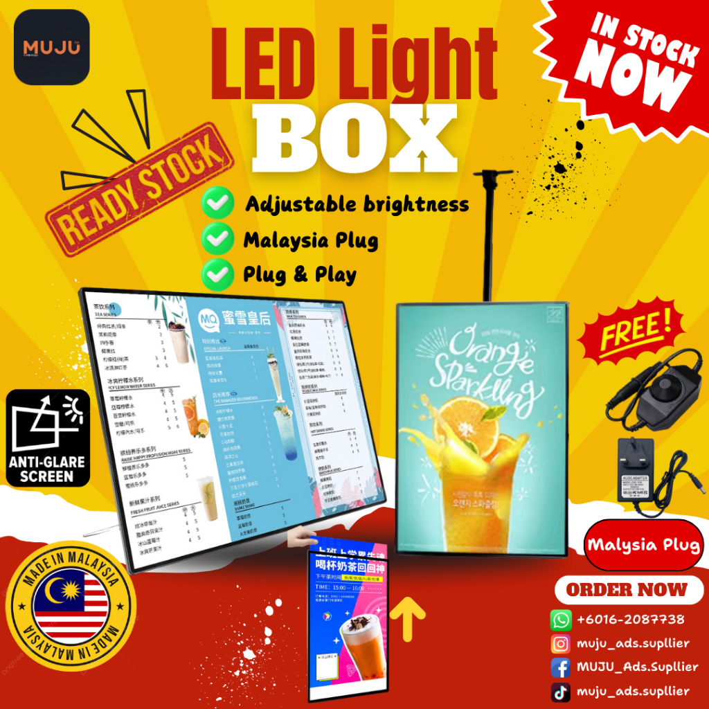 LED Menu Board Display/LED Menu Board Adjustable Pole/LED Lightbox Menu ...