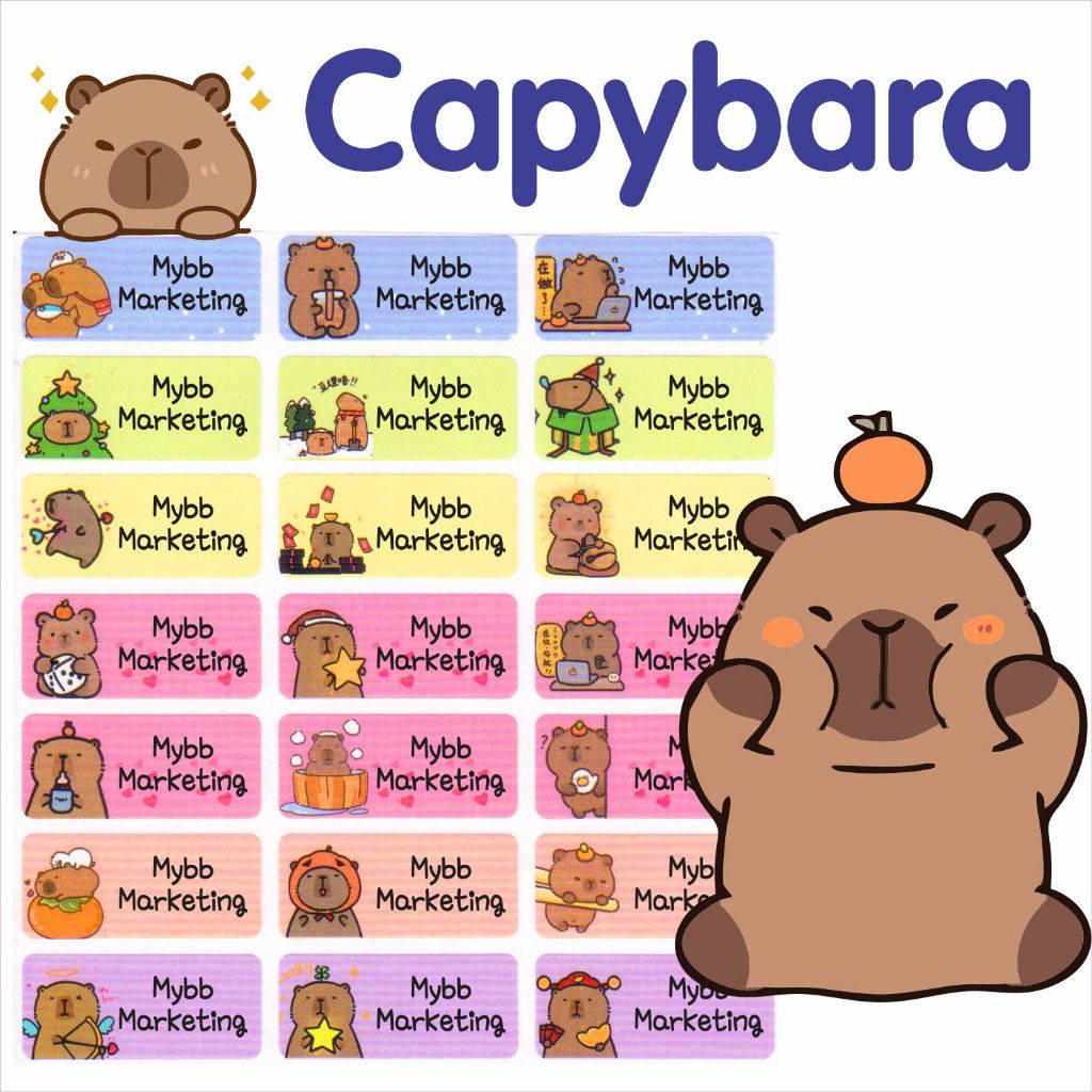 Capybara Name Sticker (waterproof) | Shopee Philippines