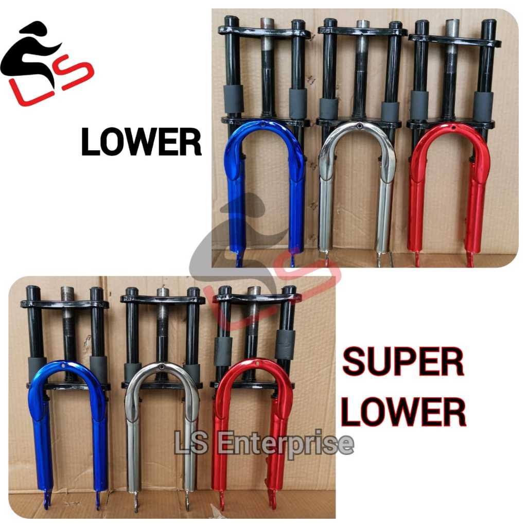 20" Super Lowered Double Fork Chrome 20inch Bicycle Fork Lower Basikal ...
